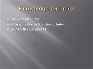 Something About Mysql Database Index | PPT