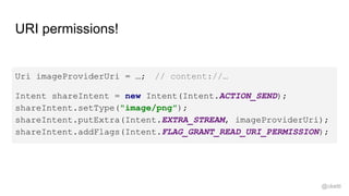 Something about Intents and URI permissions | PPT