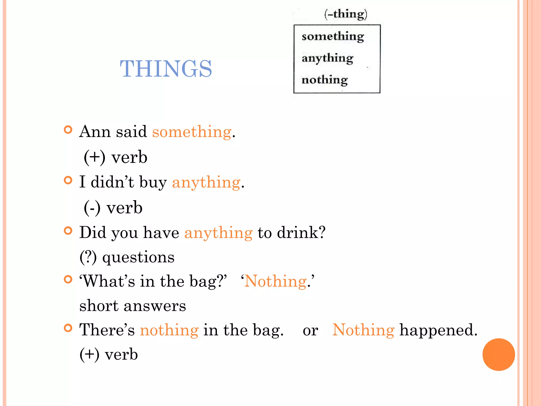 Something, anything, nothing | PPT