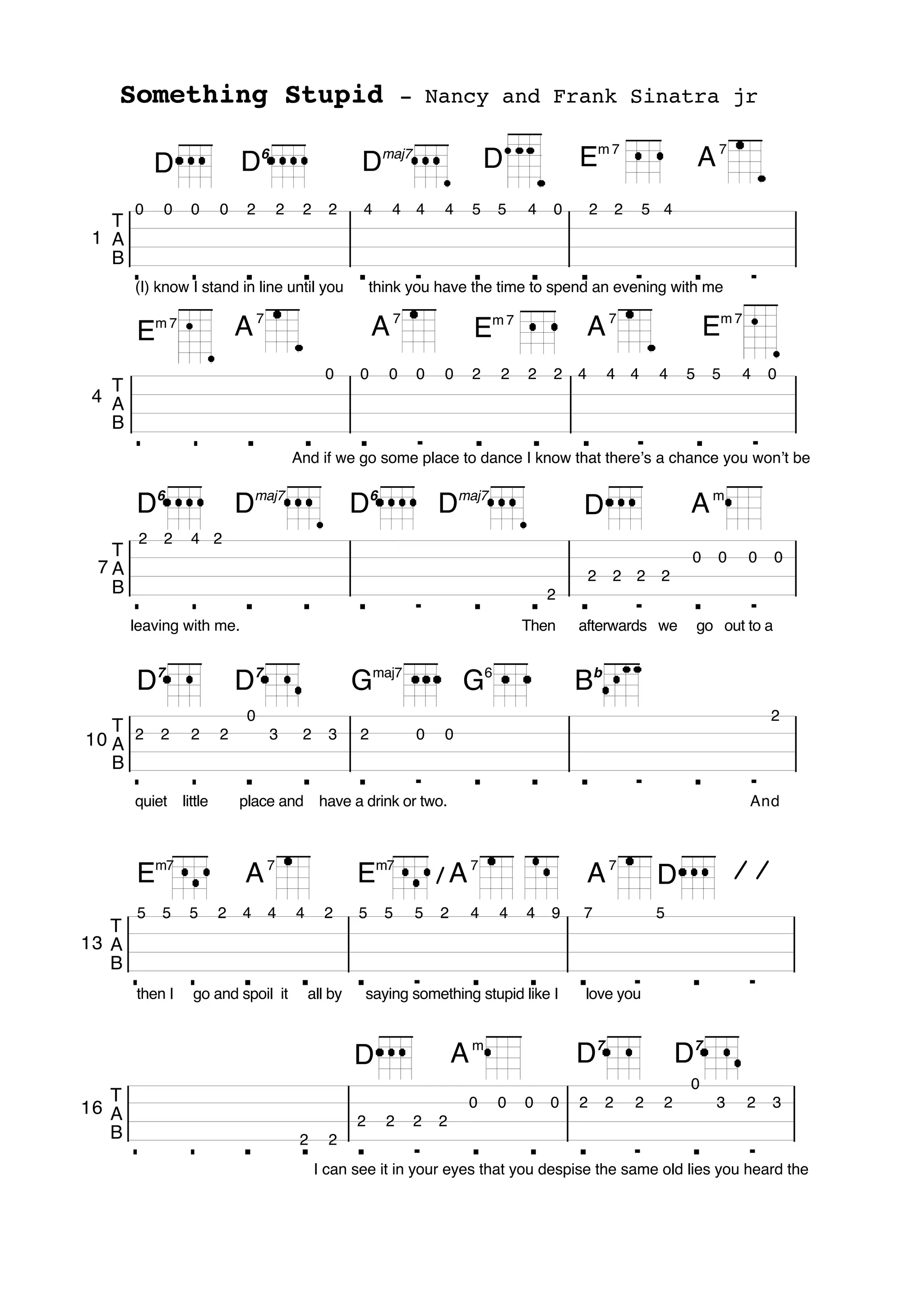 Something stupid tabs | PDF
