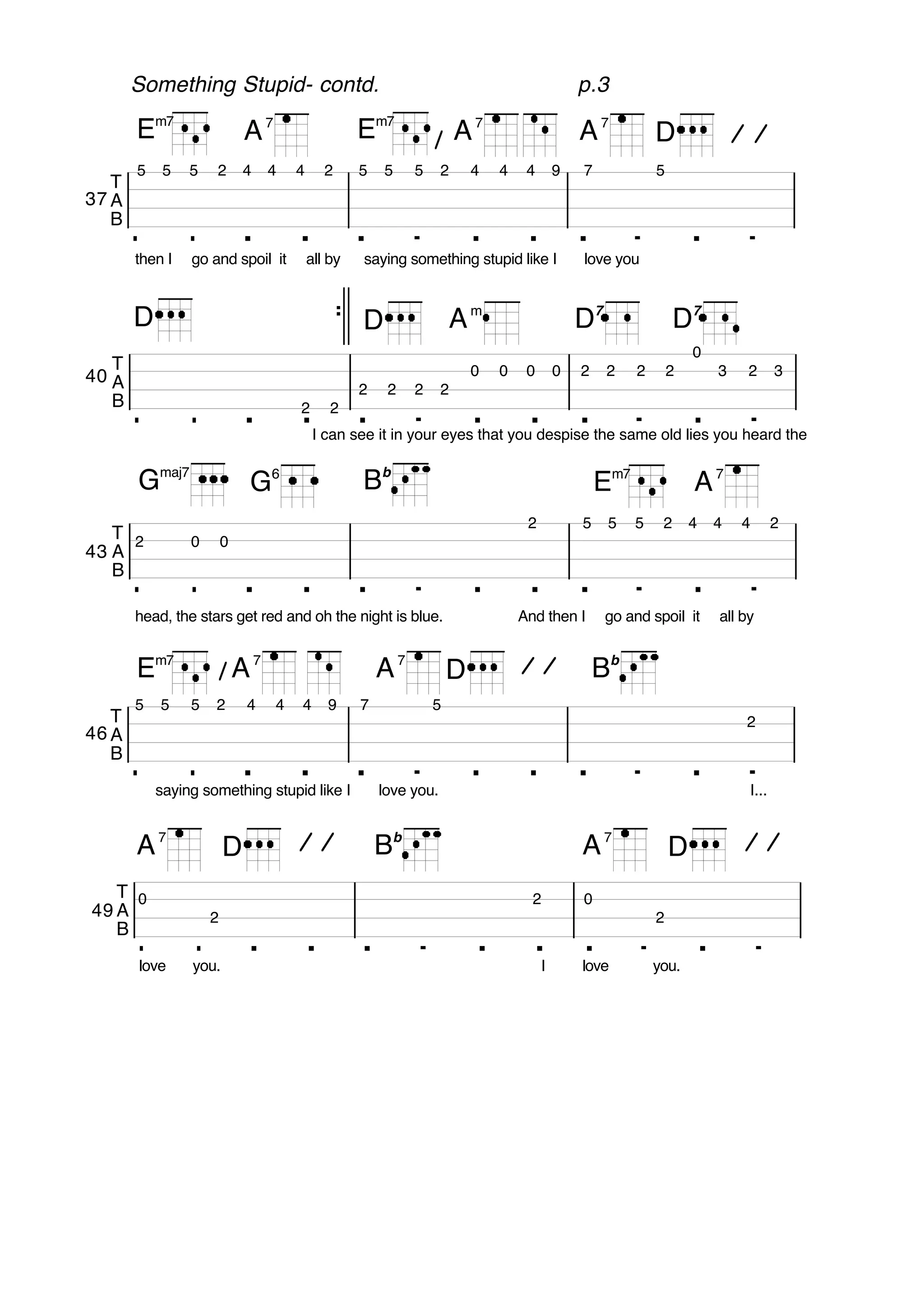 Something stupid tabs | PDF