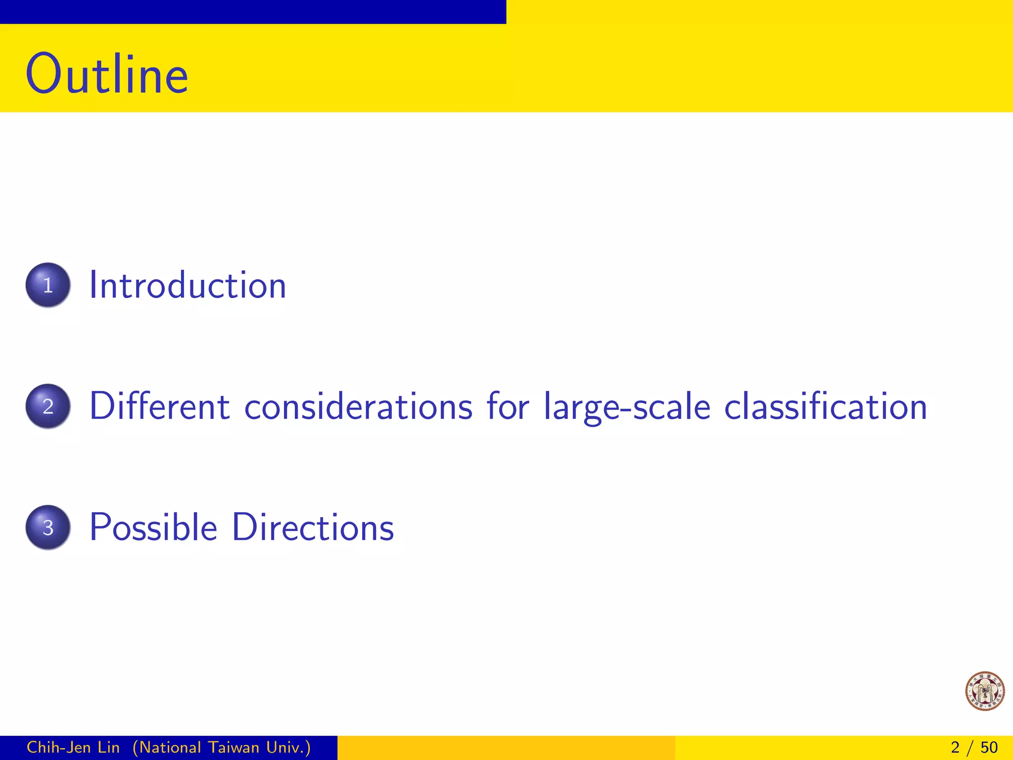 Some Thoughts On Large Scale Data Classification Ppt