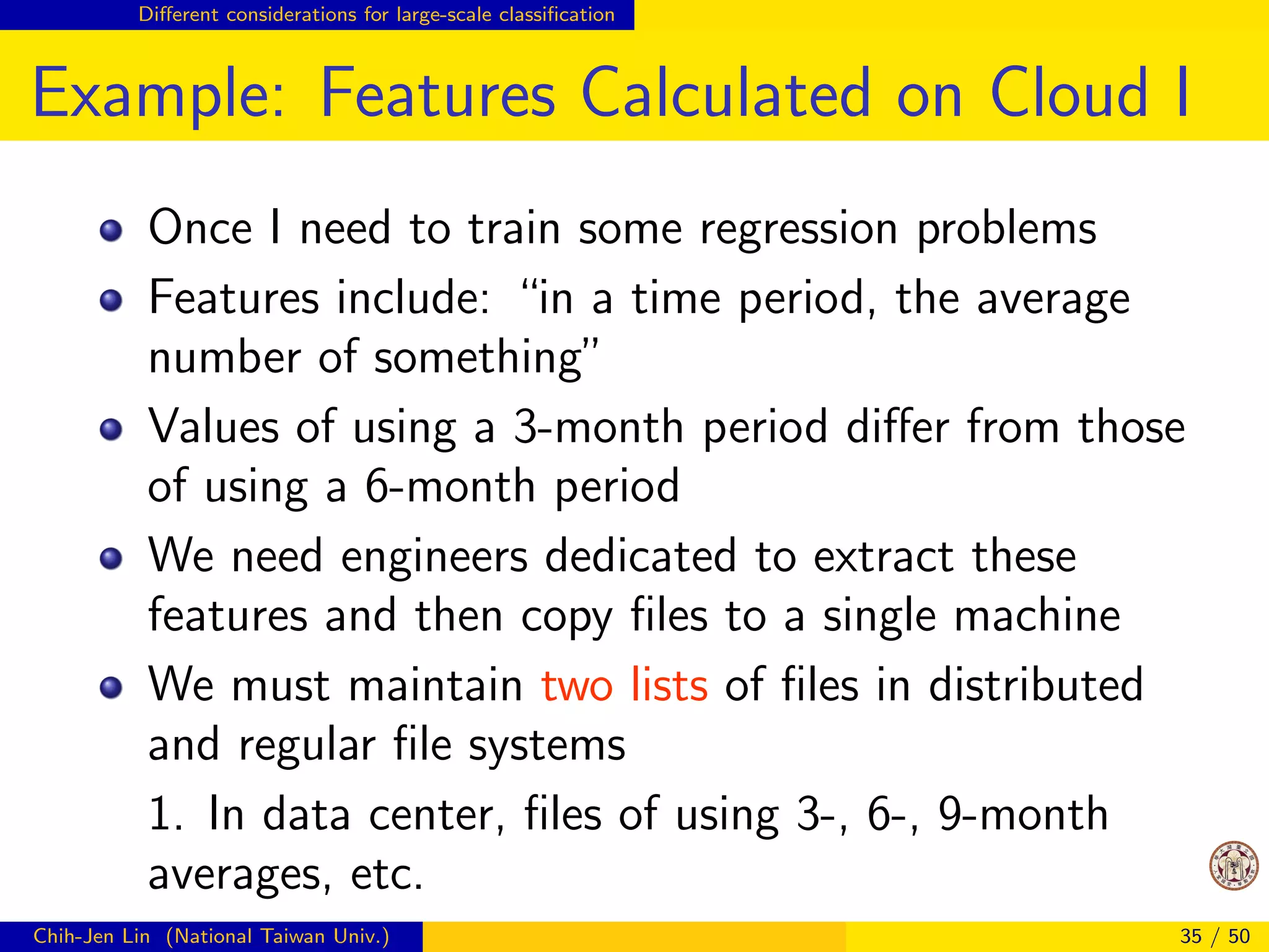 Some Thoughts On Large Scale Data Classification Ppt