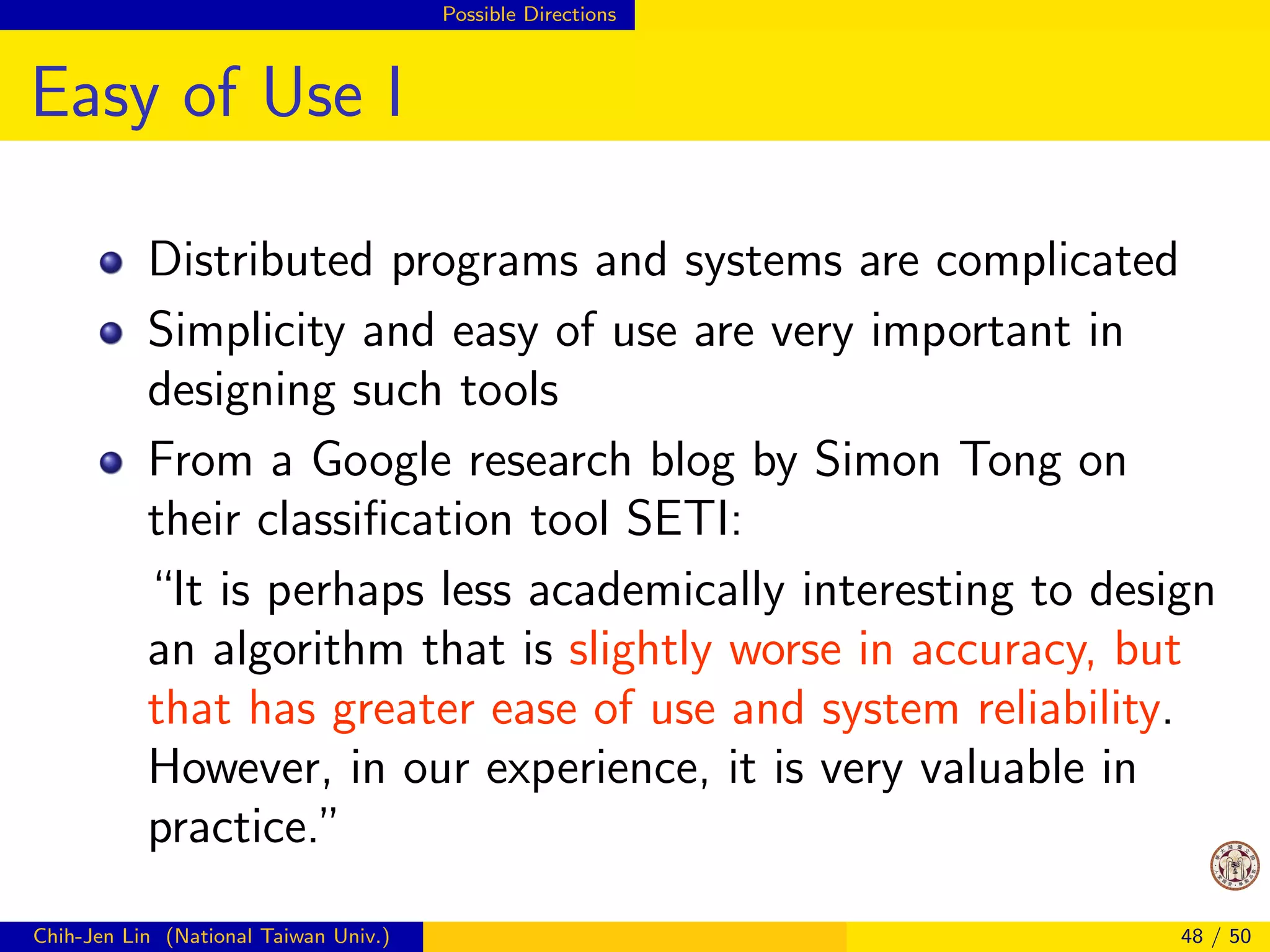Some Thoughts On Large Scale Data Classification Ppt