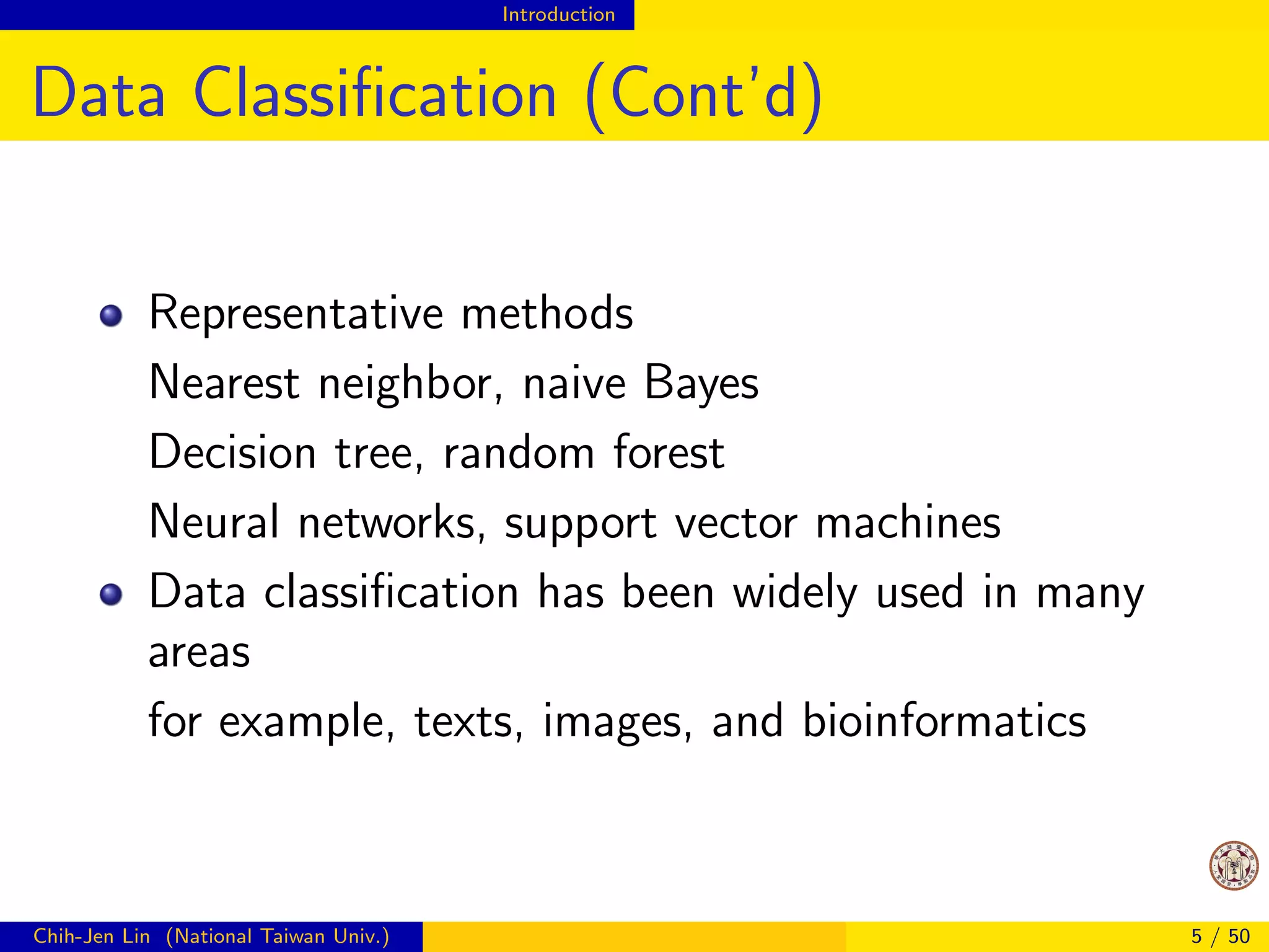 Some Thoughts On Large Scale Data Classification Ppt