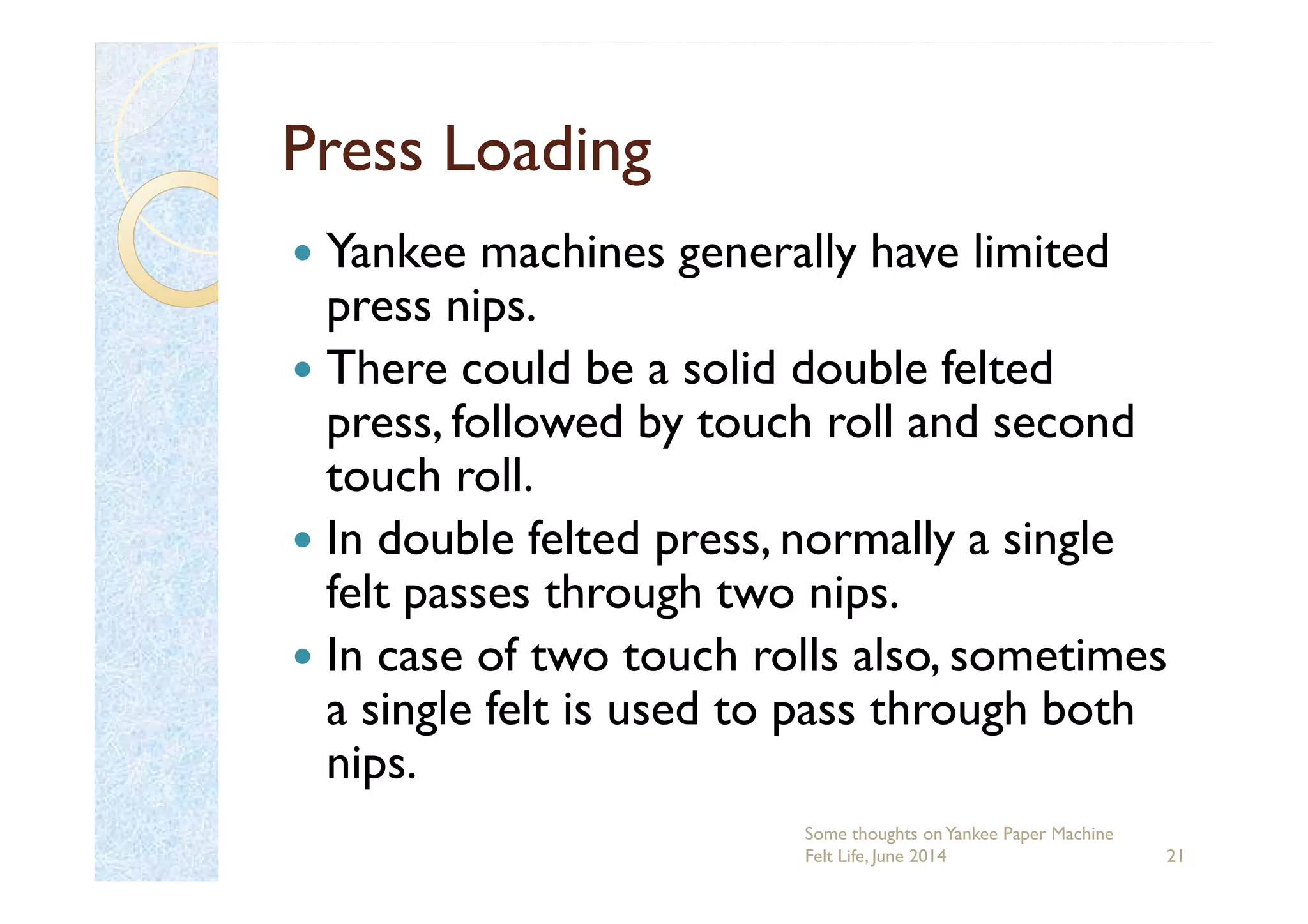 Some thoughts on yankee paper machine felt life | PDF