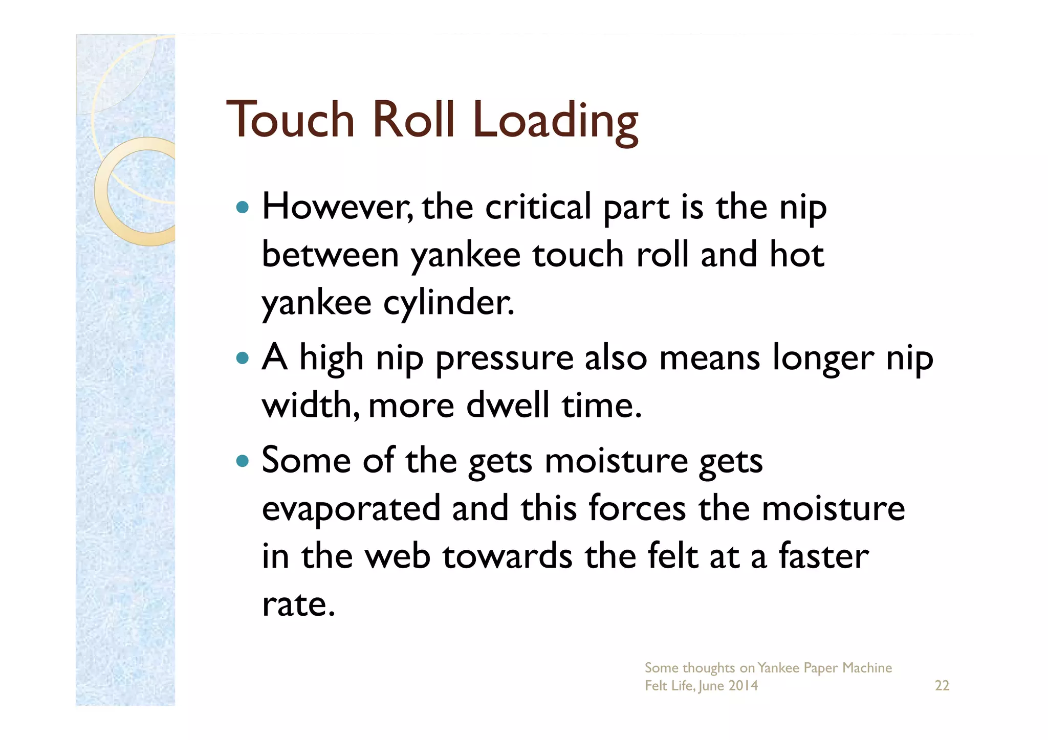 Some thoughts on yankee paper machine felt life | PDF