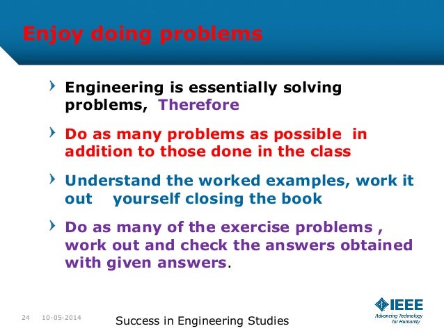 Some tips for success at engineering studies