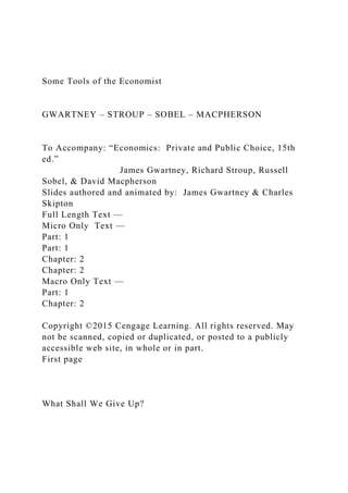 Some Tools of the EconomistGWARTNEY – STROUP – SOBEL – MAC.docx