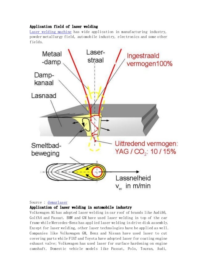 Some traits and applications of laser welding