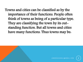 Some types of towns and cities | PPT