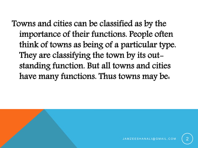 Some types of towns and cities | PPT