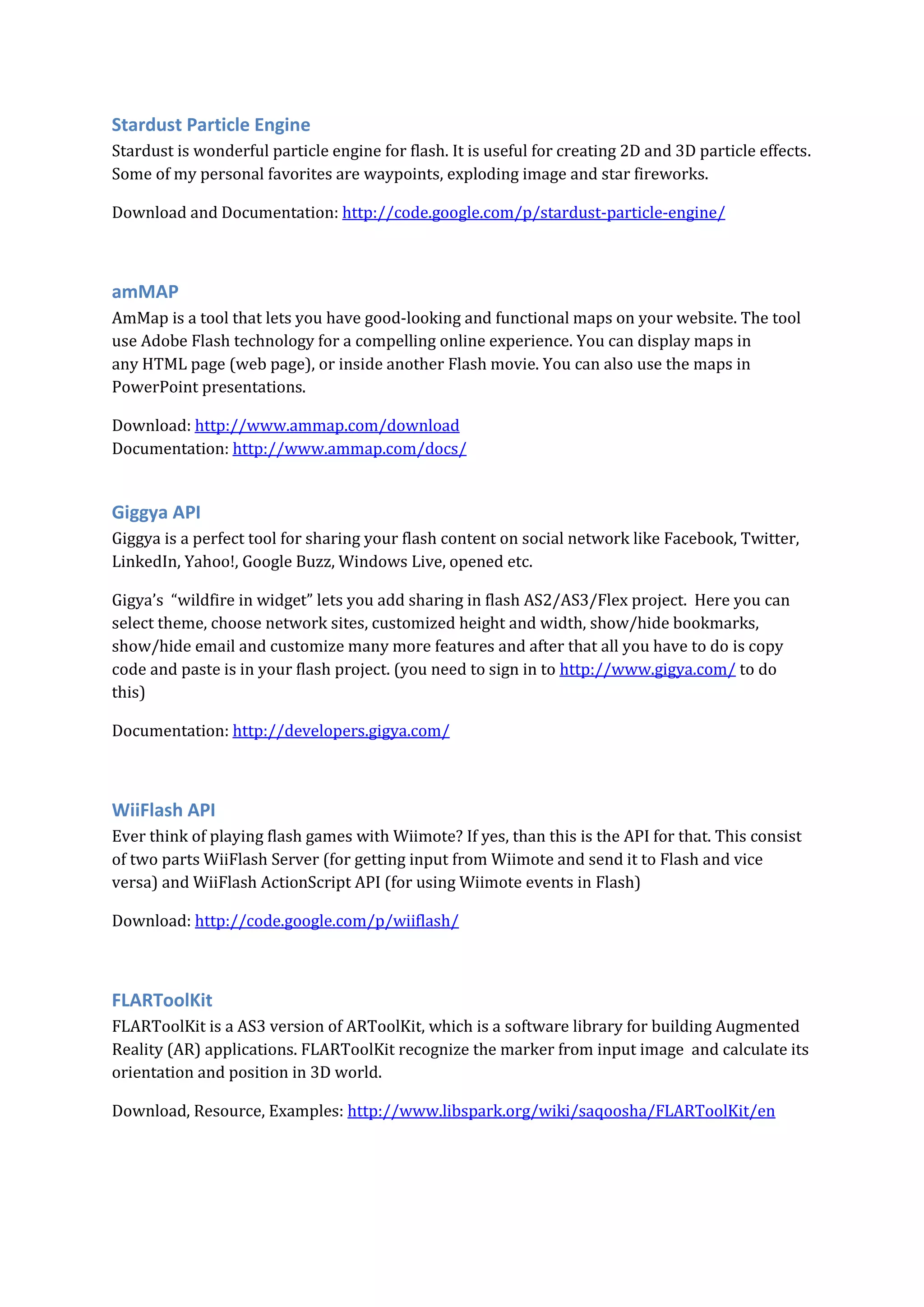 Some Useful Flash API | DOCX