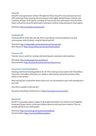 Some Useful Flash API | DOCX