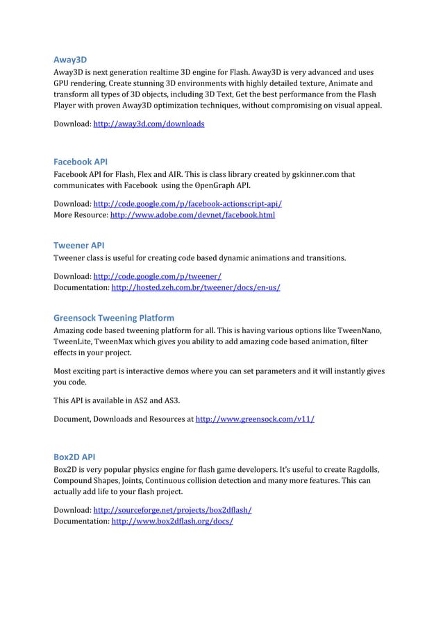 Some Useful Flash API | DOCX
