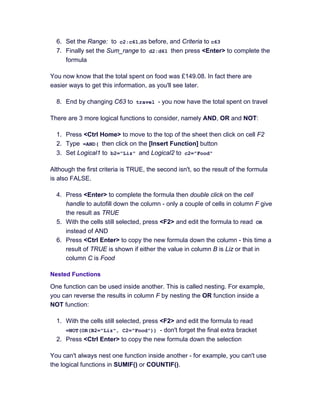 functions_in_microsoft_excel_2003 | PDF