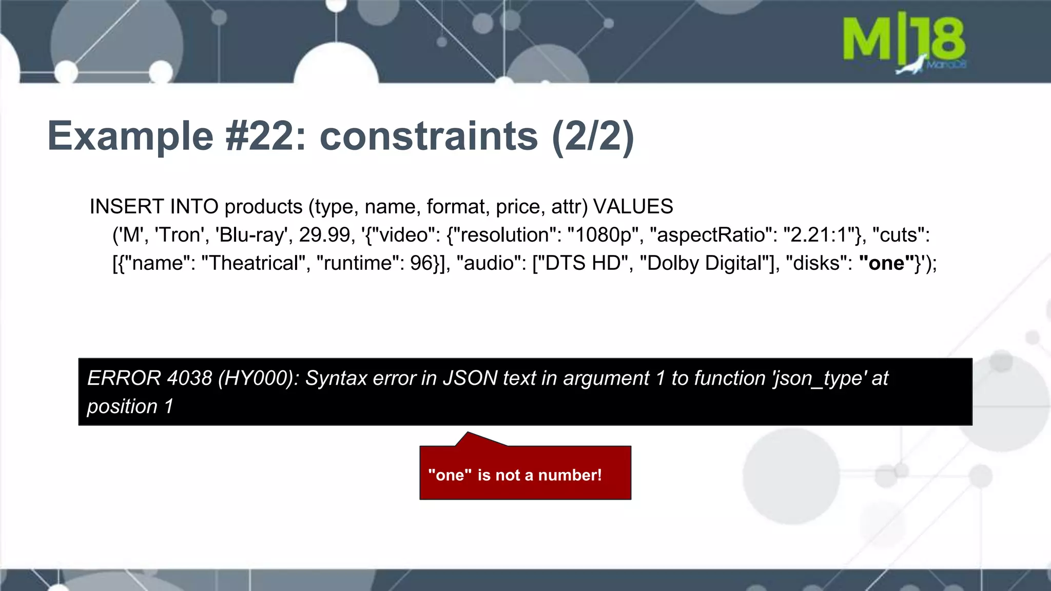 Somewhere between schema and schemaless | PPT