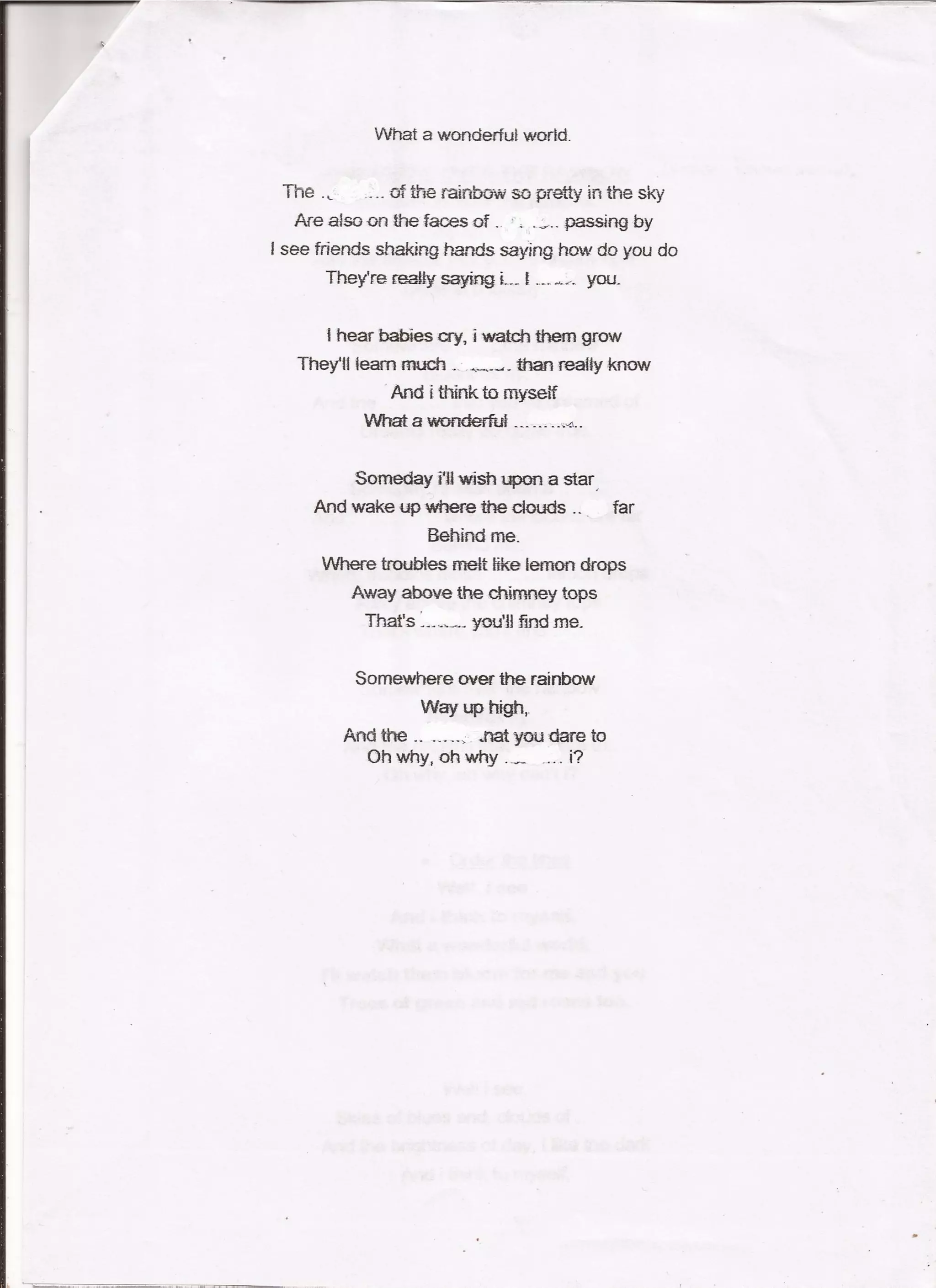 Somewhere over the rainbow | PDF