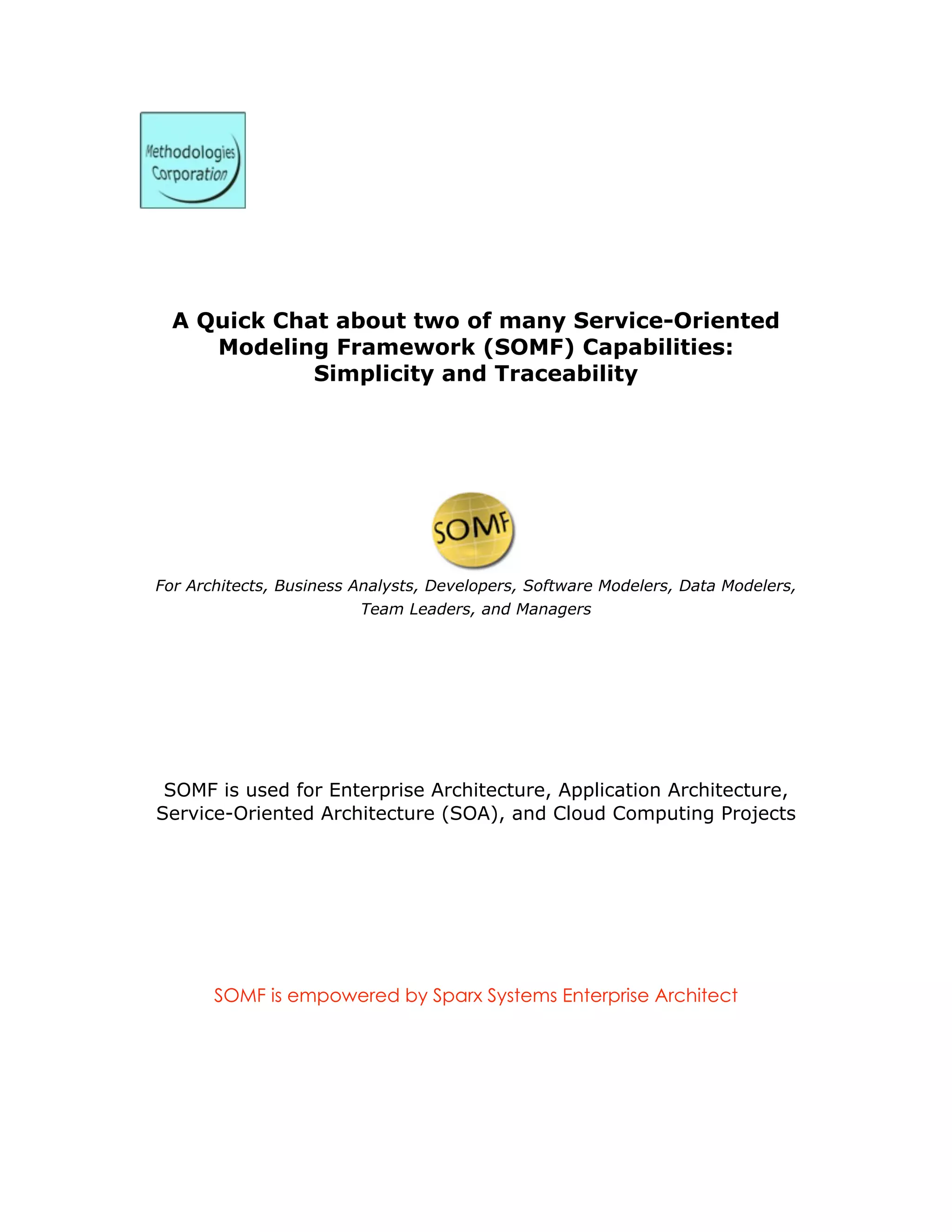 SOMF Capabilities - Quick Chat | PDF