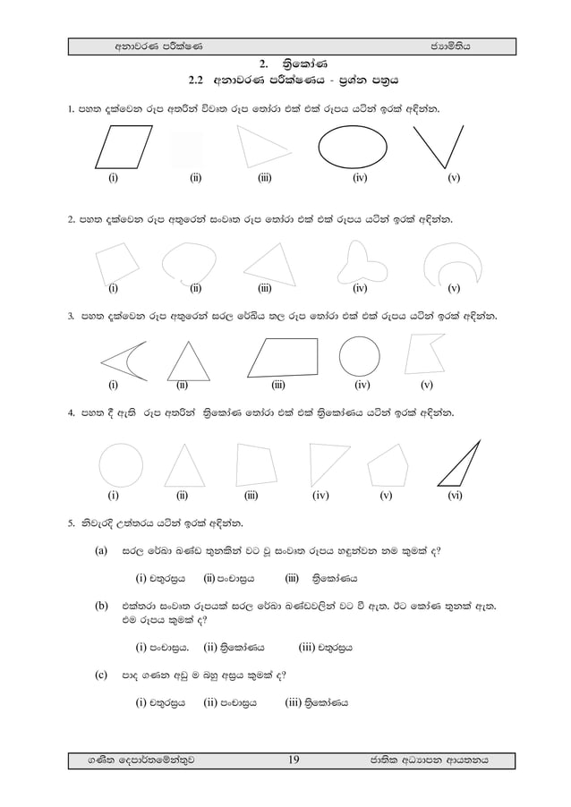 Detection Test - Geometry | PDF