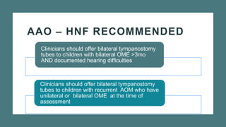 Serous Otitis media and Grommets | PPTX