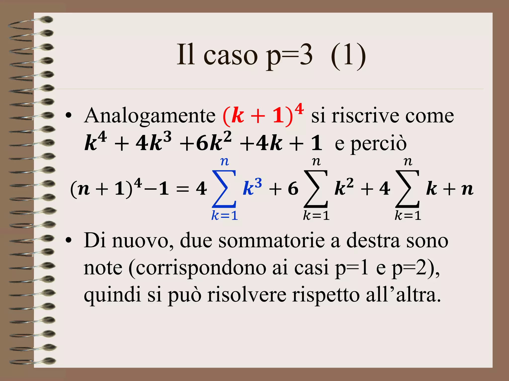 Somme notevoli riguardo ai primi N numeri naturali | PPT
