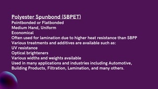 Buy Spunbond Nonwoven | PPT