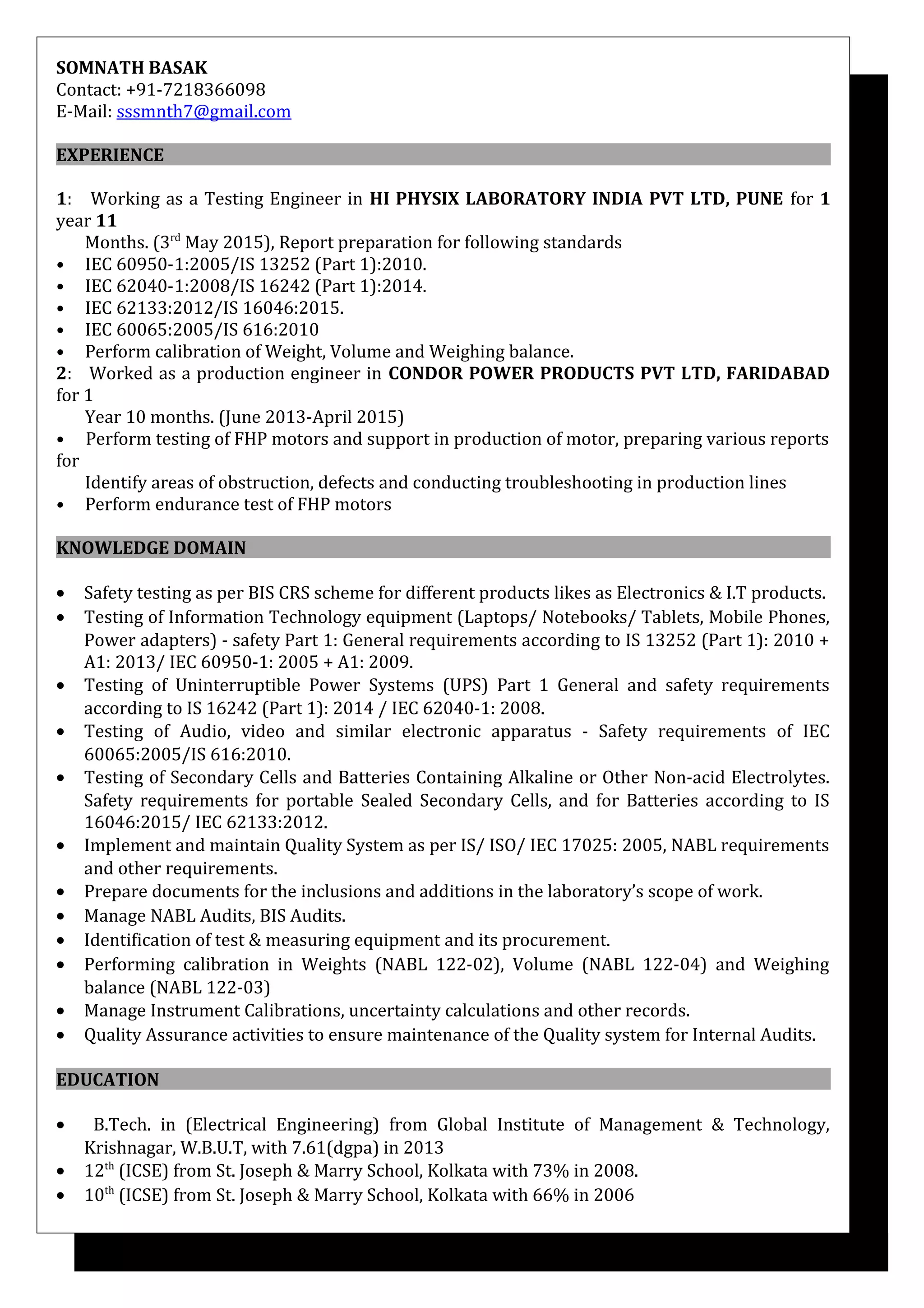 Somnath final resume | DOC
