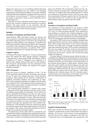 Online Treatment of Insomnia Behavioral Techniques | PDF | Physical ...
