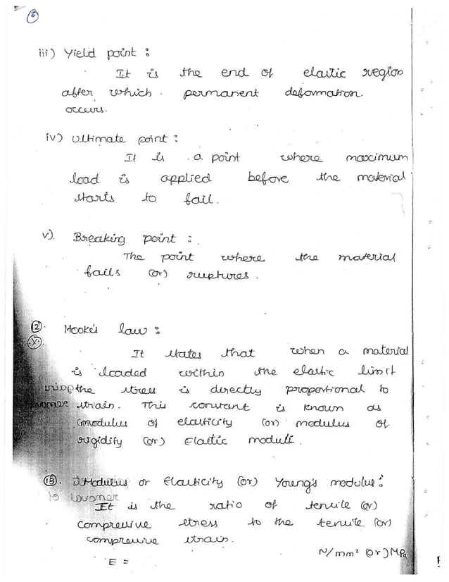 CE8395 Strength of Materials Notes for all units | PDF