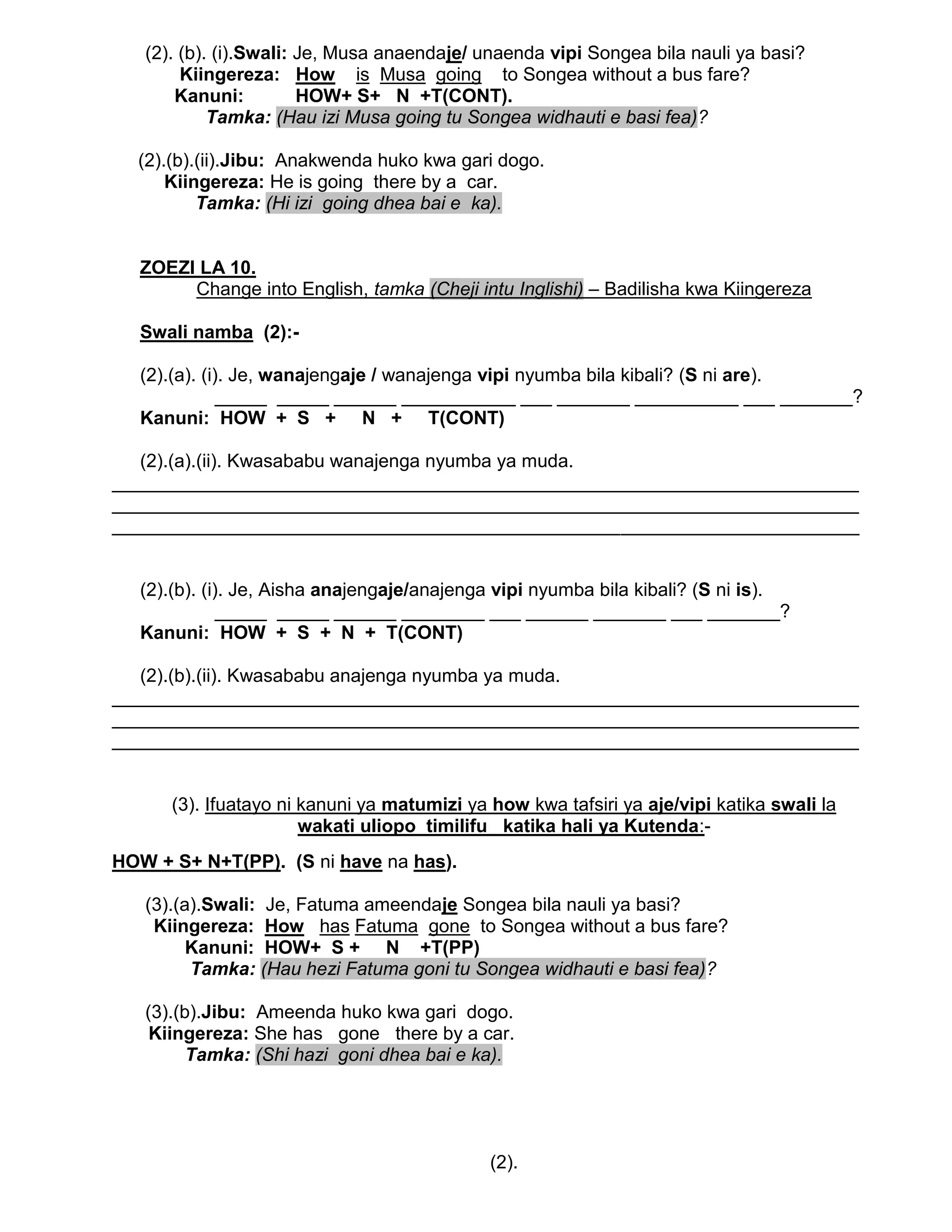 Somo la 10 | PDF