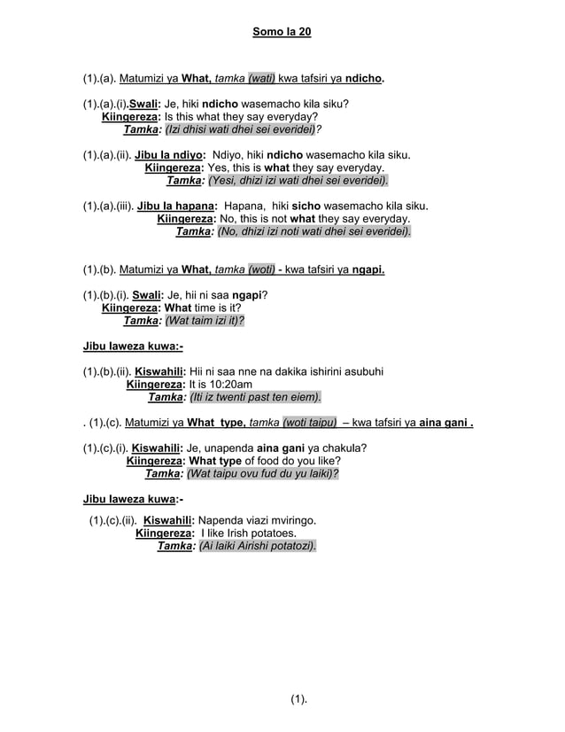 Somo la 20 | PDF | Islam | Religion & Spirituality