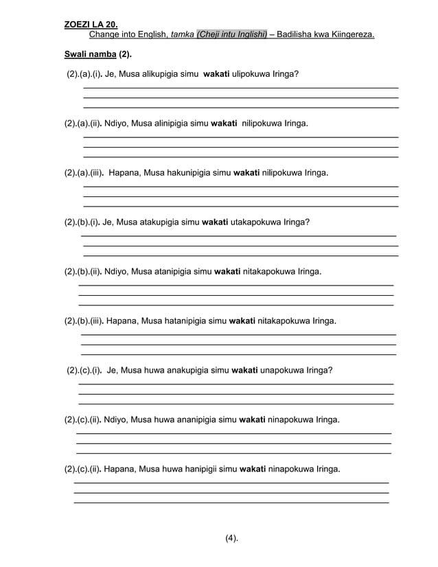 Somo la 20 | PDF | Islam | Religion & Spirituality