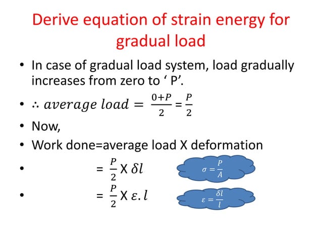 STRAIN ENERGY CONCEPT STRENGTH OF MATERIAL | PPTX