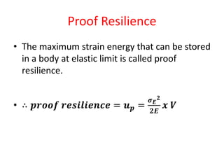 STRAIN ENERGY CONCEPT STRENGTH OF MATERIAL | PPTX