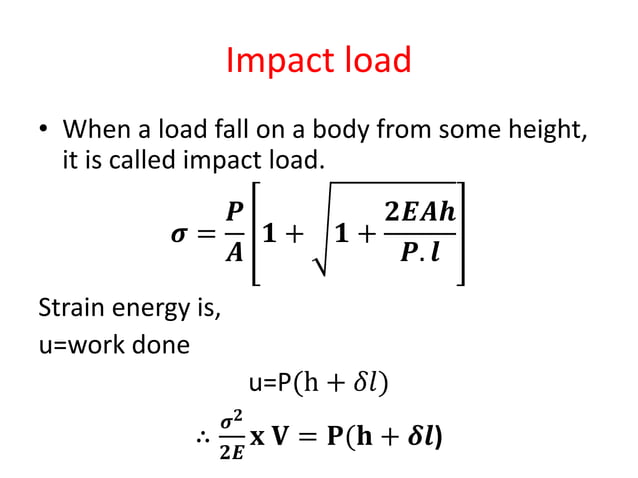 STRAIN ENERGY CONCEPT STRENGTH OF MATERIAL | PPTX