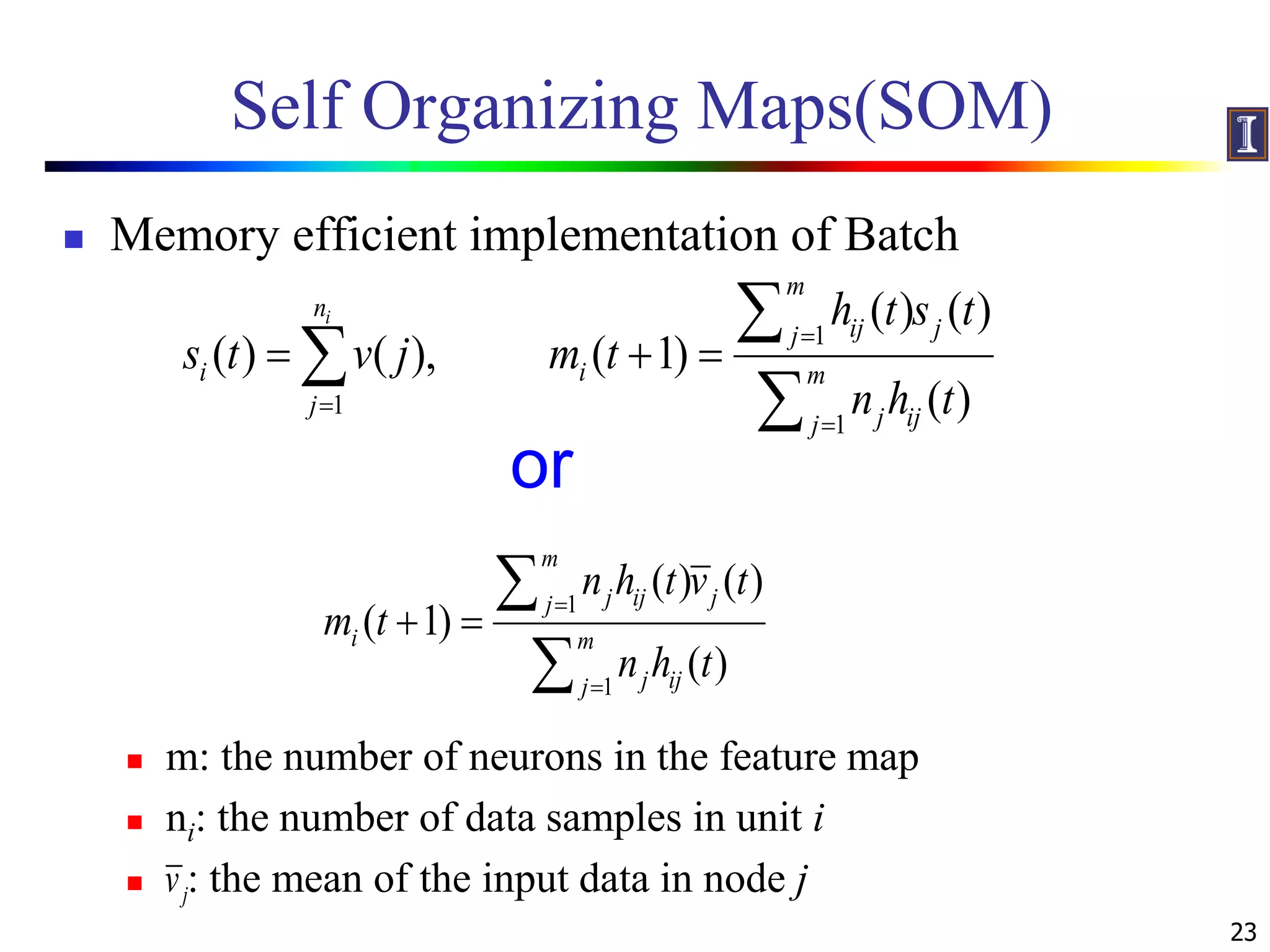 Self Organizing Feature Map(SOM), Topographic Product, Cascade 2 Algorithm | PPT