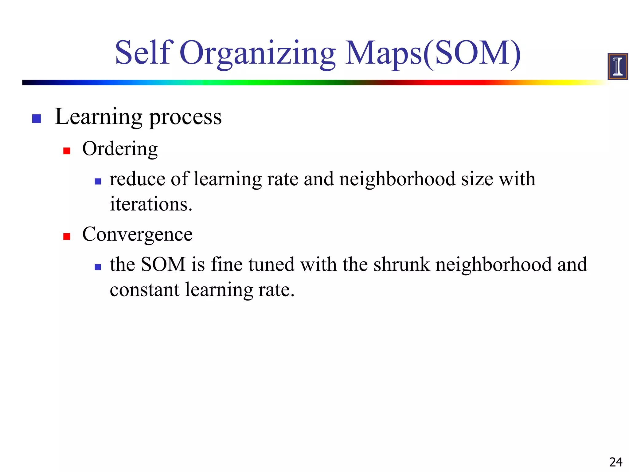 Self Organizing Feature Map(SOM), Topographic Product, Cascade 2 Algorithm | PPT