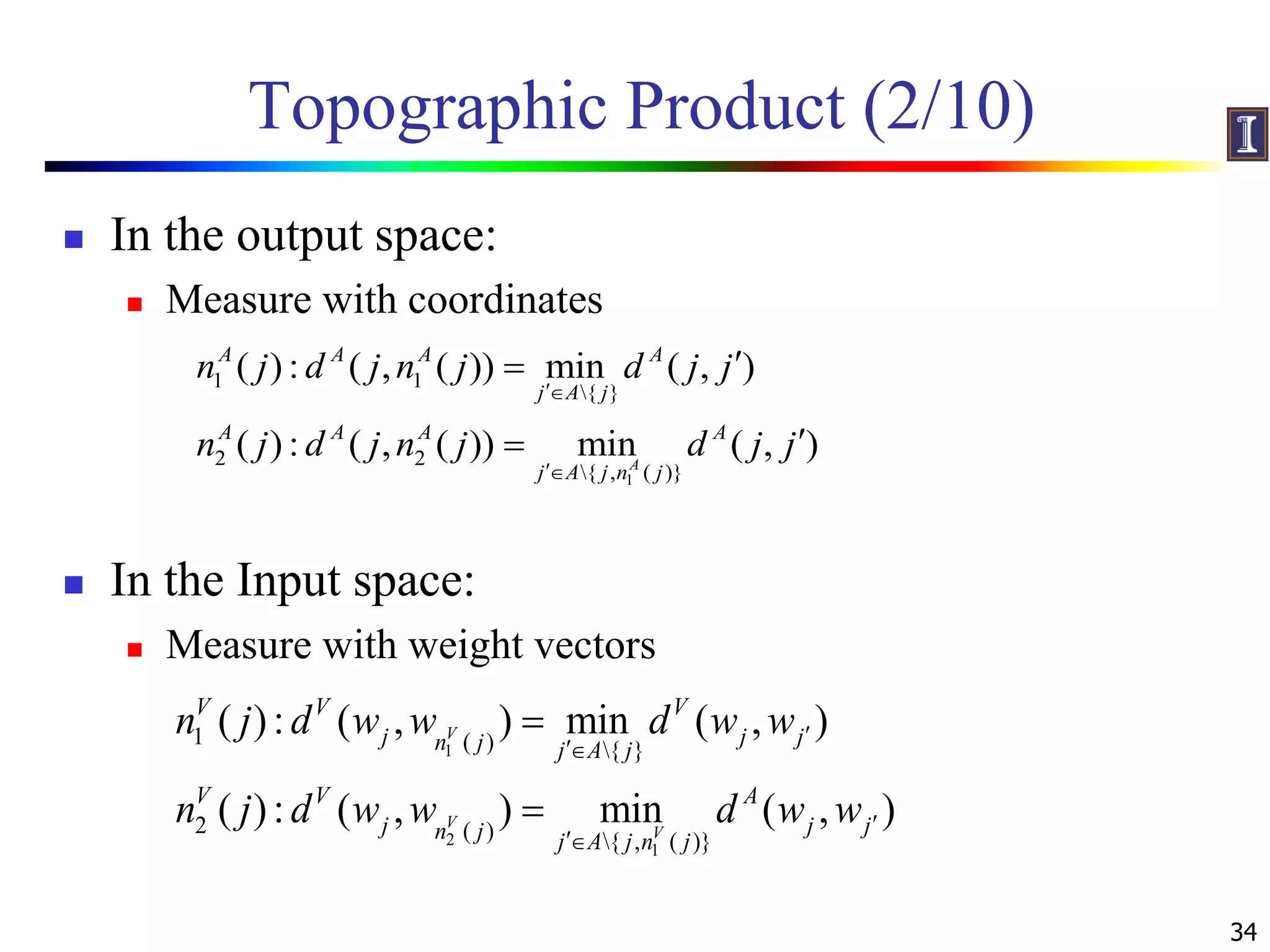 Self Organizing Feature Map(SOM), Topographic Product, Cascade 2 ...