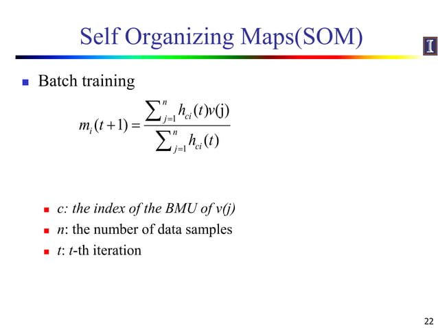 Self Organizing Feature Map(SOM), Topographic Product, Cascade 2 ...