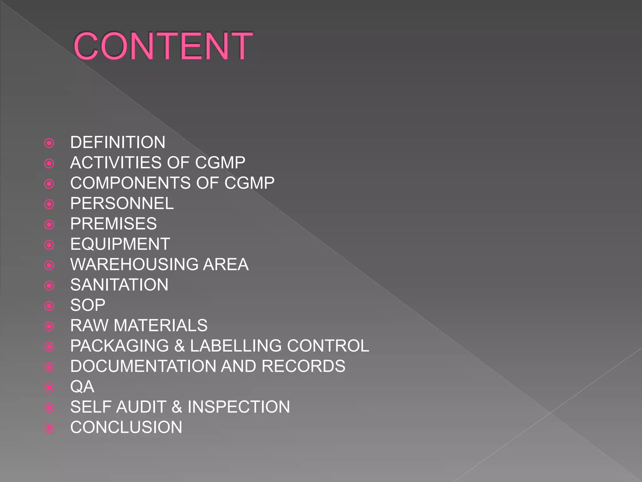 current good manufacturing practise (cgmp) | PPTX