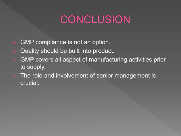 current good manufacturing practise (cgmp) | PPTX | Manufacturing Industry | Industries