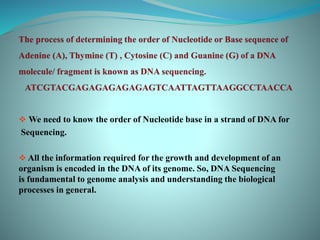 DNA SEQUENCING | PPTX