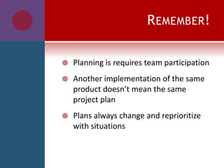 project planning | PPT