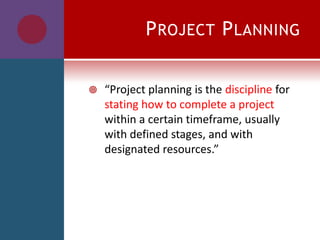 project planning | PPT