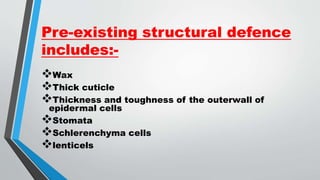 DEFENCE MECHANISM IN PLANTS. | PPTX