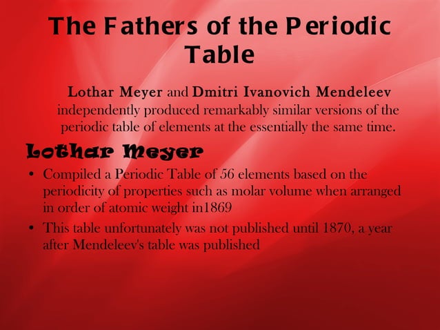 History Of Periodic Table | PPT | Chemistry | Science