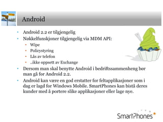 SmartPhones - Innovasjon i SmartPhones | PPTX