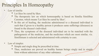 Fundamental Concepts of Homeopathy systems of medicines | PPT