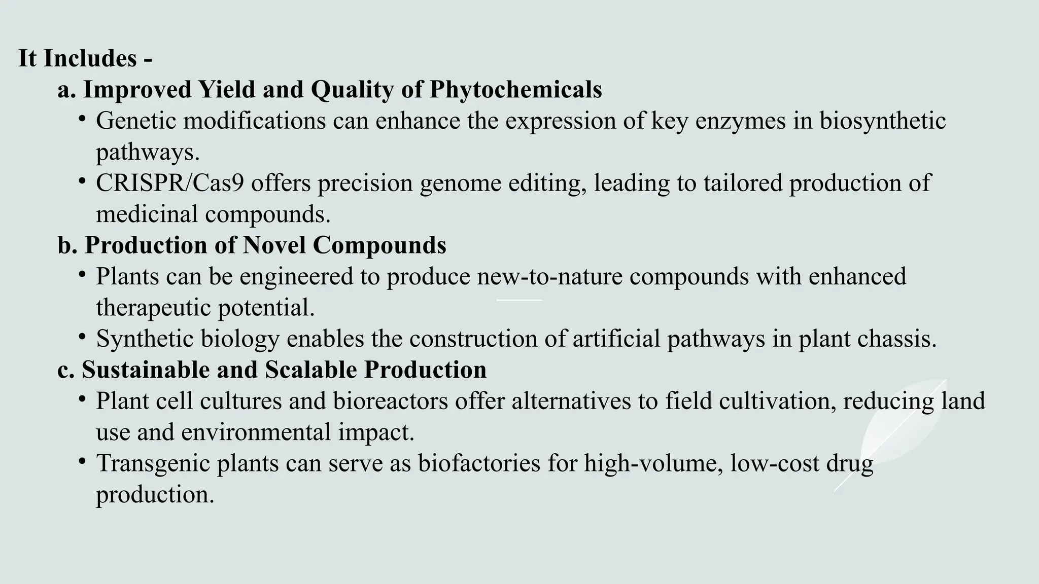 Prospects For Development Of Plant Biotechnology as a Source of ...